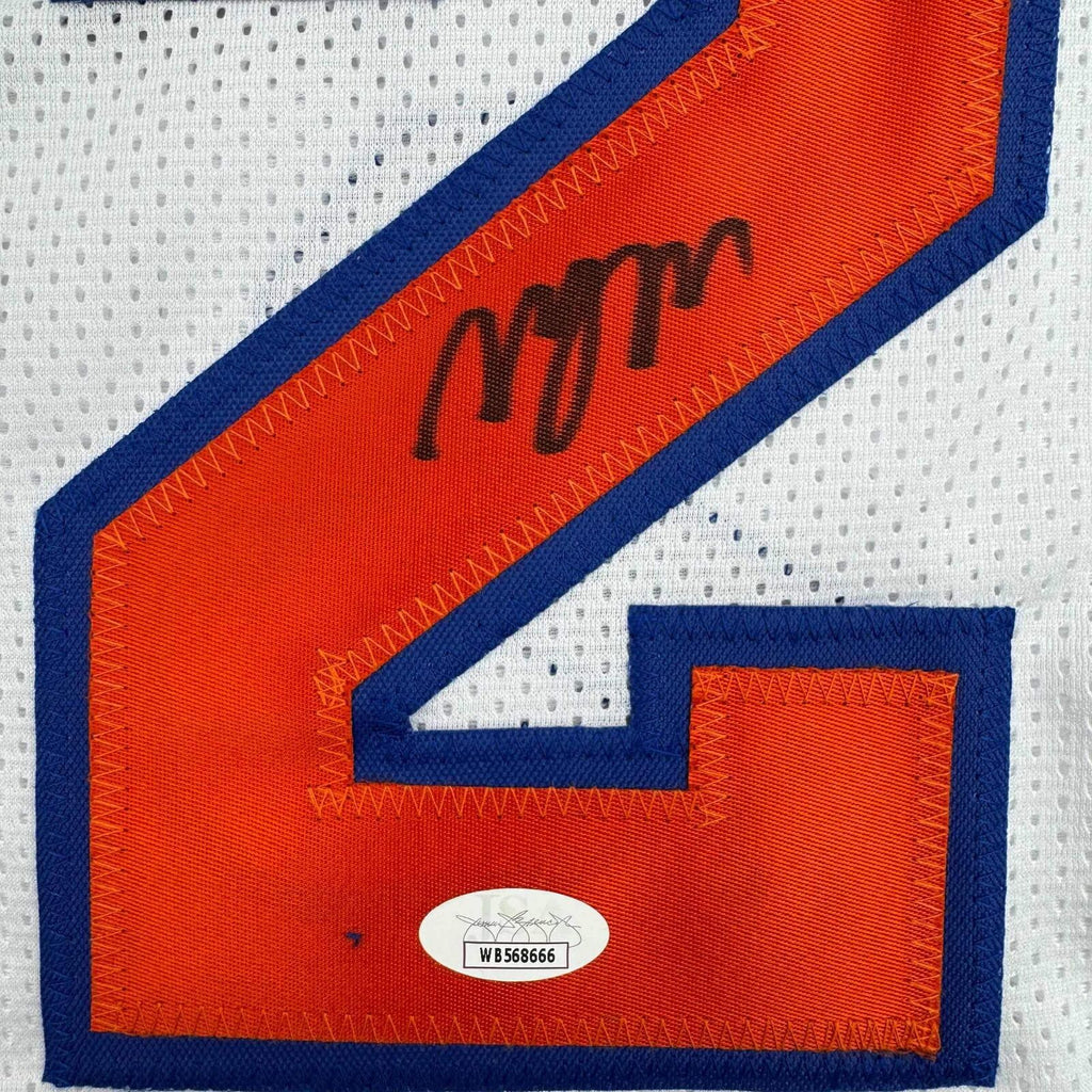 Autographed/Signed Miles Deuce McBride New York White Basketball Jerse ...