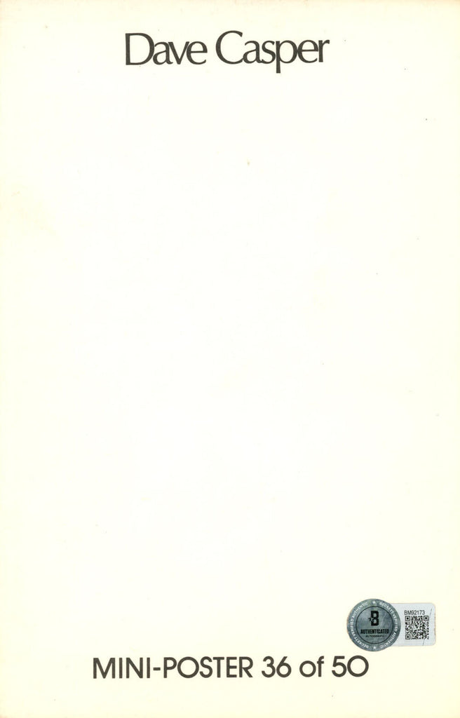 Dave Casper Autographed Oakland Raiders Mini Poster 36/50 HOF Beckett ...