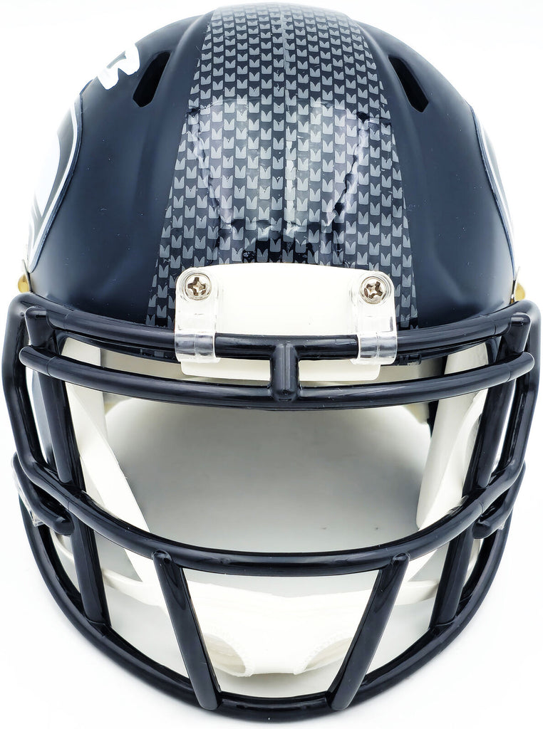 KENNETH WALKER III AUTOGRAPHED SEAHAWKS BLUE MINI HELMET BECKETT WITNE ...