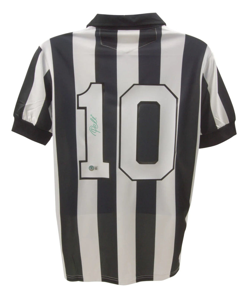Pele Signed Vintage Santos FC Home Soccer Jersey #10 with Beckett COA ...