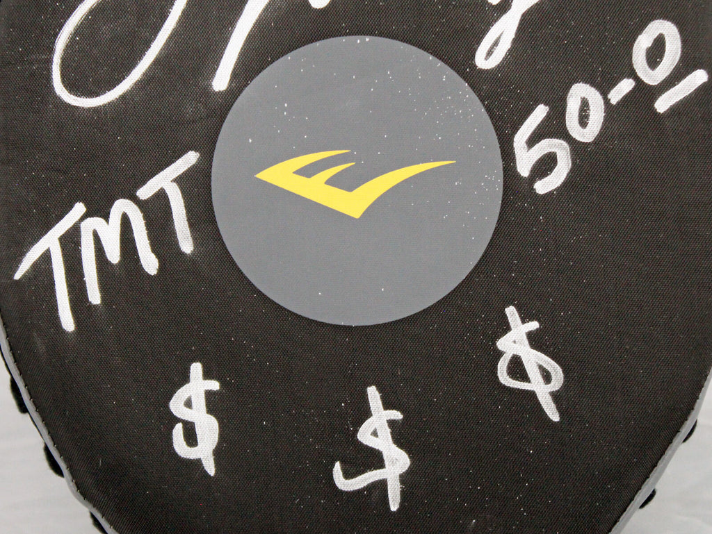 Floyd Mayweather Jr TMT, 50-0, $$$ Signed Everlast Target Mitt BAS #BP ...