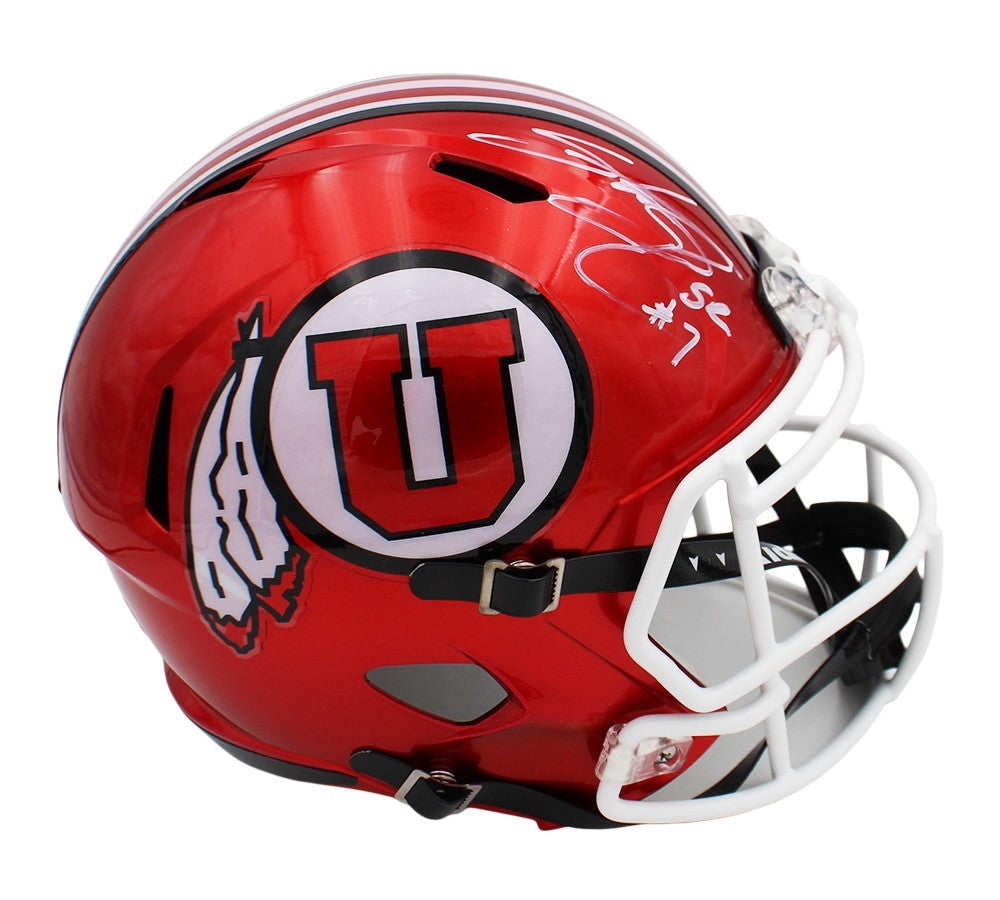 Steve Smith Sr. Signed Utah Utes Speed Full Size Radient Red NCAA Helm ...