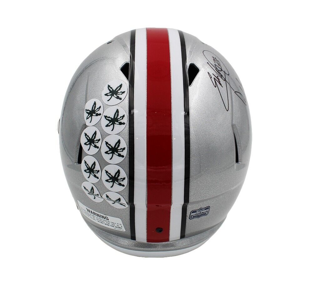 Eddie George & Archie Griffin Signed Ohio Buckeyes Speed Full Size Hel ...