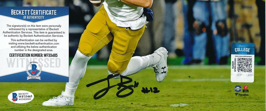 Ian Book Notre Dame Signed/Autographed 8x10 Photo Beckett 158831 ...