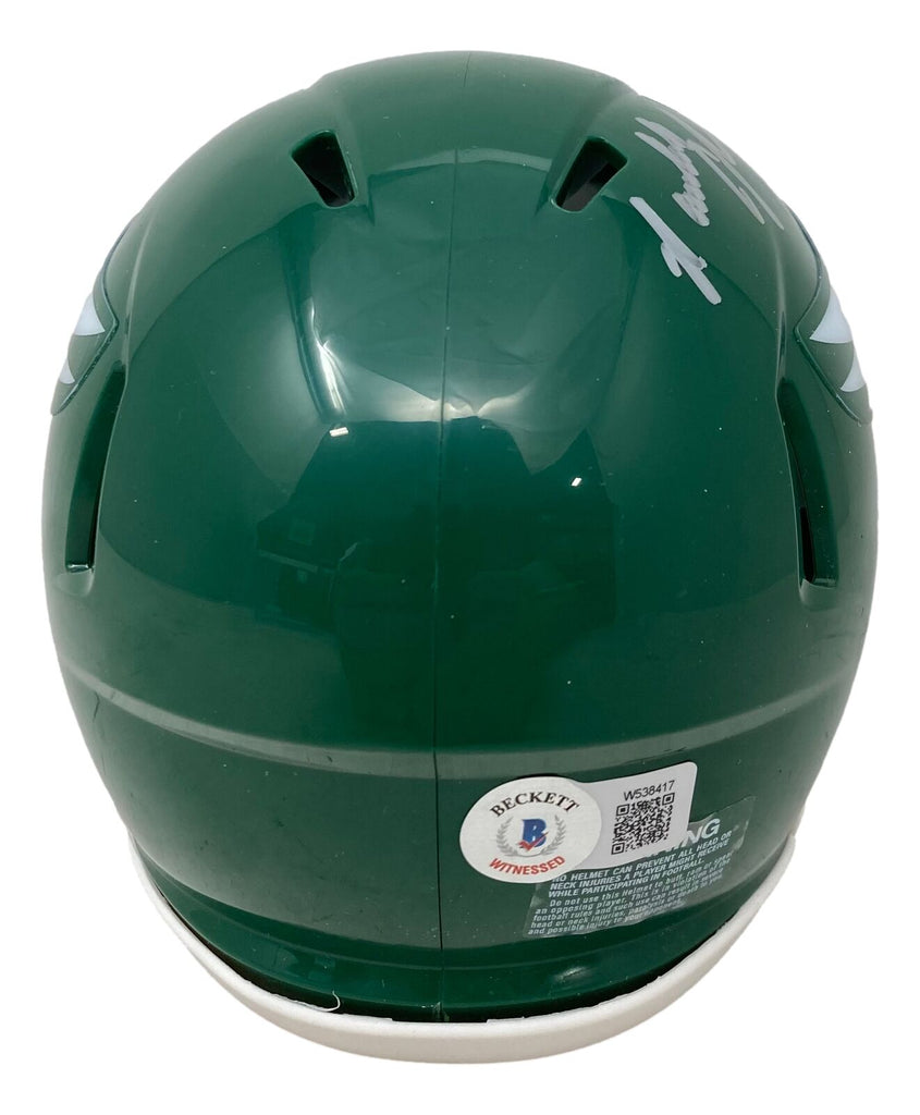Randall Cunningham Signed Philadelphia Eagles Throwback Mini Speed Hel ...