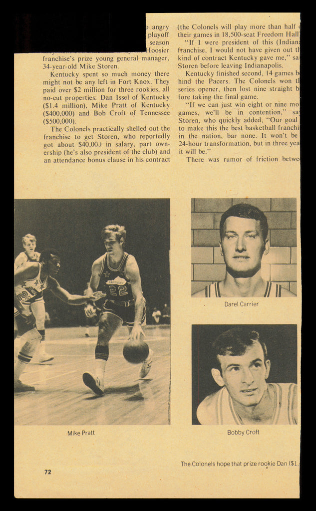 Washington, Calvin & Franz Autographed 5x9 Magazine Photo 1970-71 2379 ...