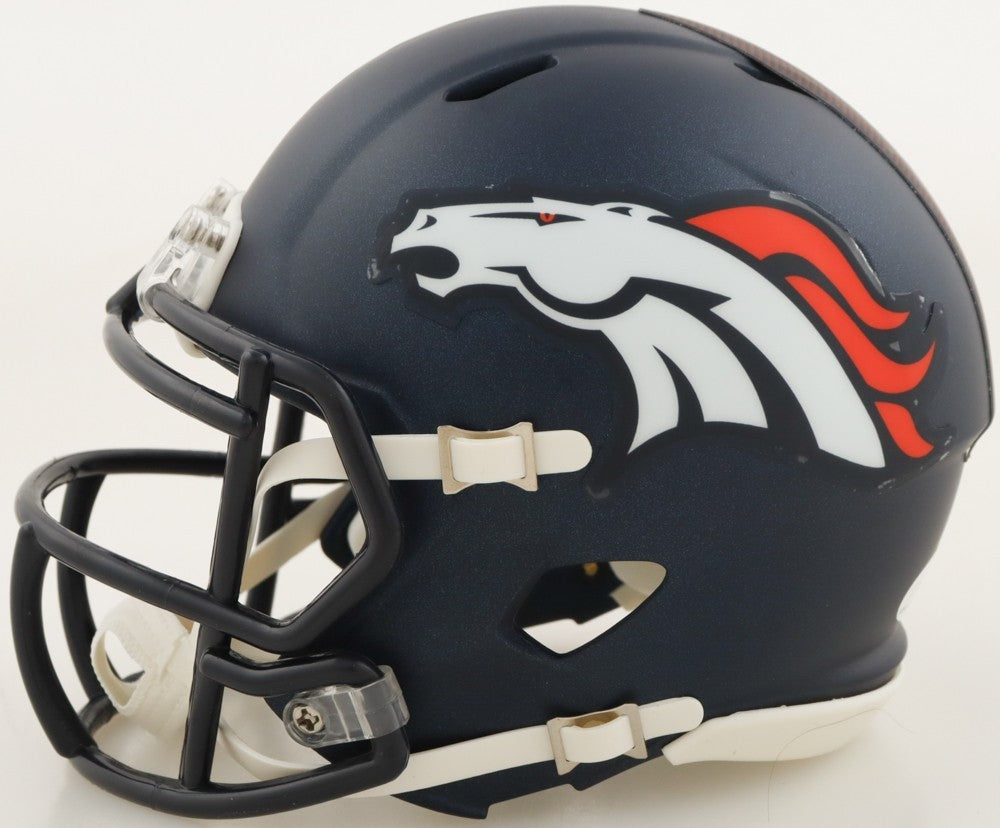 R J Harvey Signed Denver Broncos Speed Mini Helmet (JSA) Ex-UCF Runnin ...