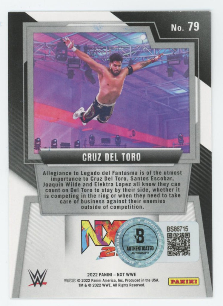 Cruz Del Toro WWE Authentic Signed 2022 Panini NXT #79 Card BAS #BS867 ...