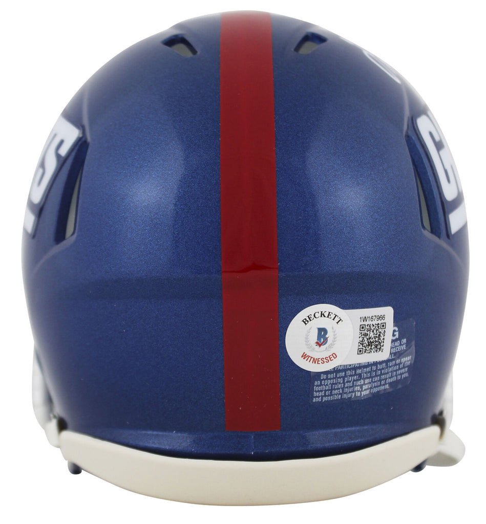 Giants Jalin Hyatt Signed 2022 On Field Alt Blue Speed Mini Helmet BAS ...