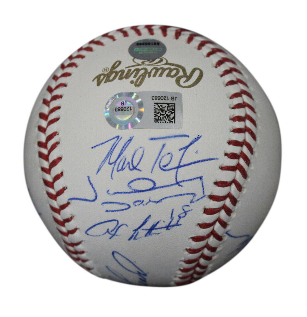 2009 New York Yankees Team Signed World Series Baseball 9 Sigs Steiner ...