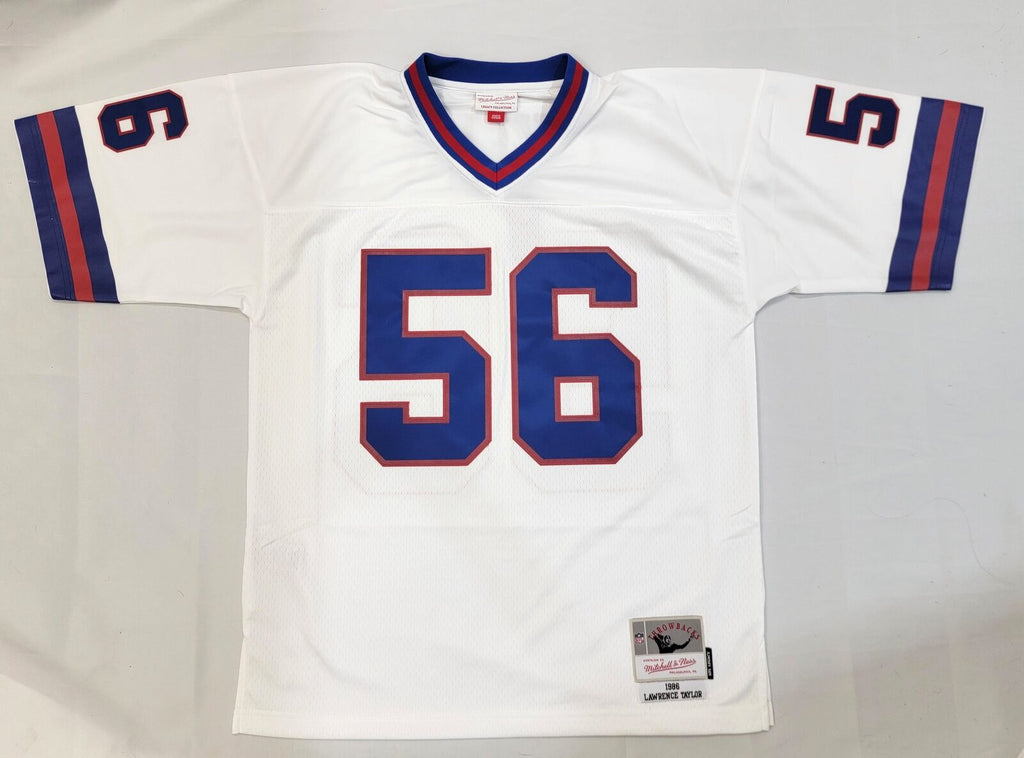 Lawrence Taylor Autographed New York Giants Mitchell & Ness White Jers ...