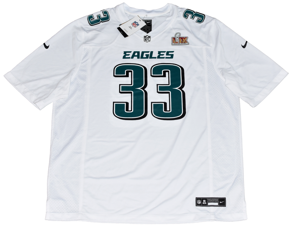 COOPER DEJEAN SIGNED PHILADELPHIA EAGLES #33 WHITE NIKE SUPER BOWL LIX ...