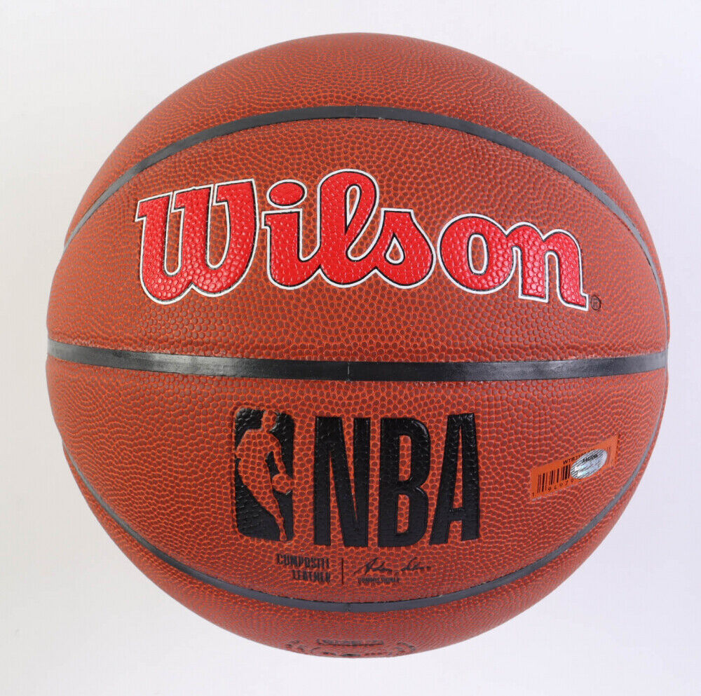 Spud Webb Signed Hawks Logo Game Ball Series Basketball Insc "Slam Dun ...