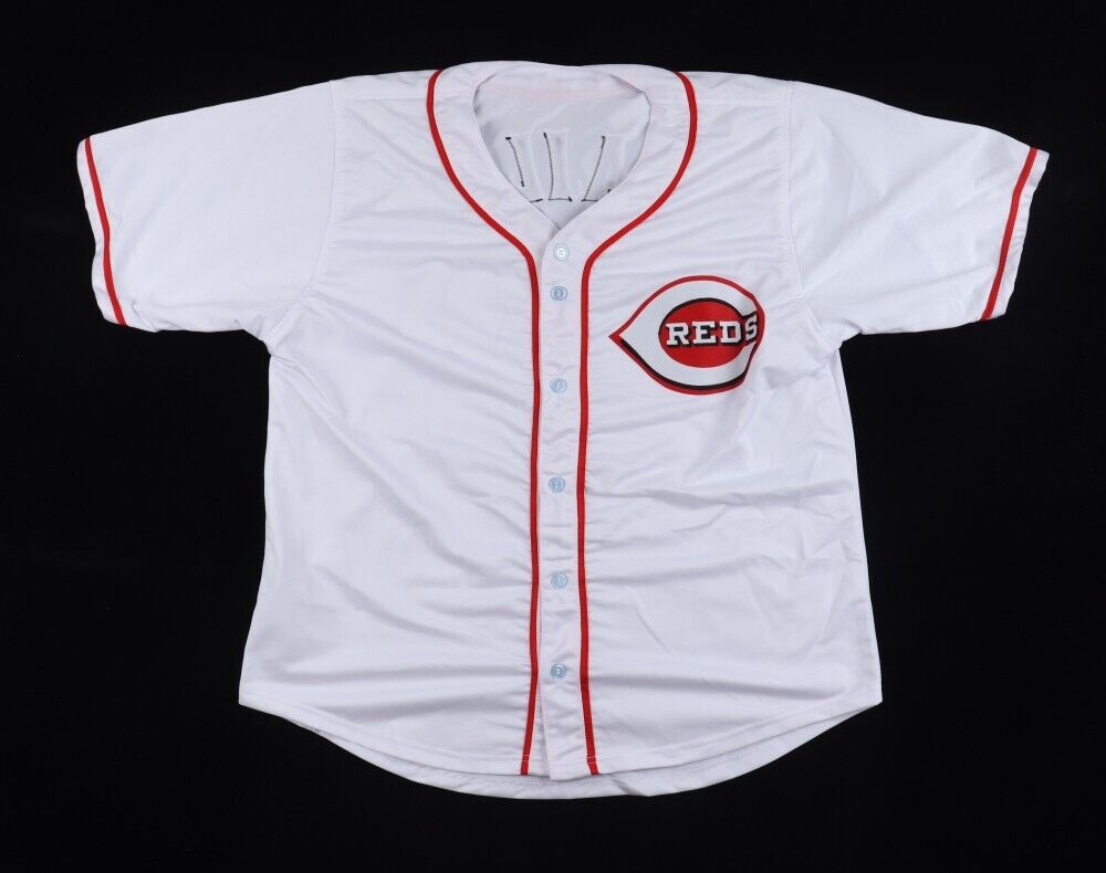 Luke Maile Signed Cincinnati Reds White Home Jersey (Playball Ink) 202 ...