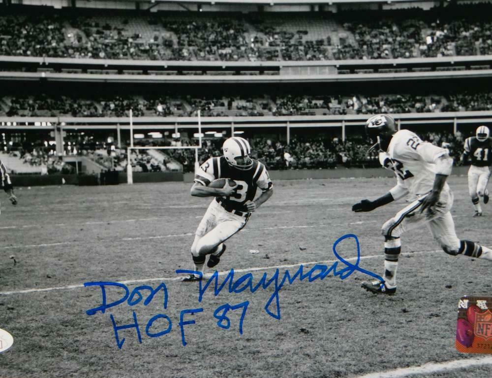 Don Maynard Autographed 8x10 NY Jets Against Chiefs Photo W/ HOF- JSA ...