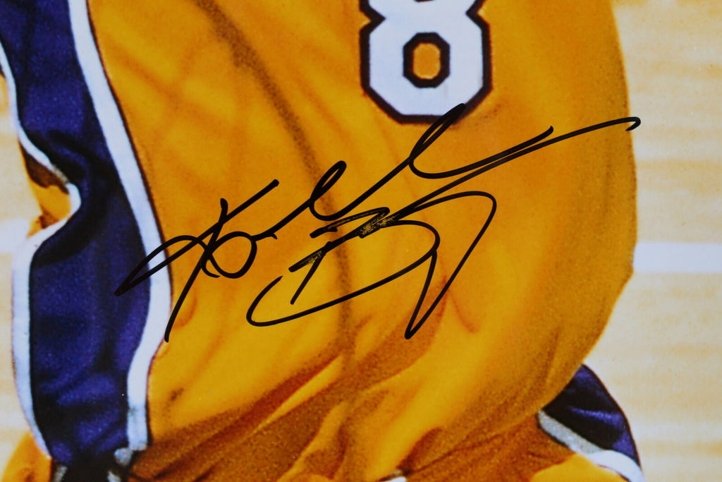 Lakers Kobe Bryant Signed 16x20 Vertical Dunking Framed Photo BAS #AD6 ...