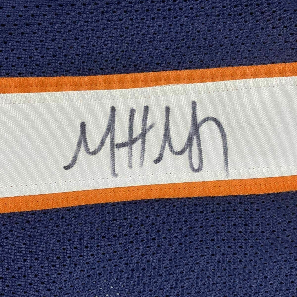 FRAMED Autographed/Signed MATT NAGY 33x42 Coach Chicago Blue Jersey Be ...