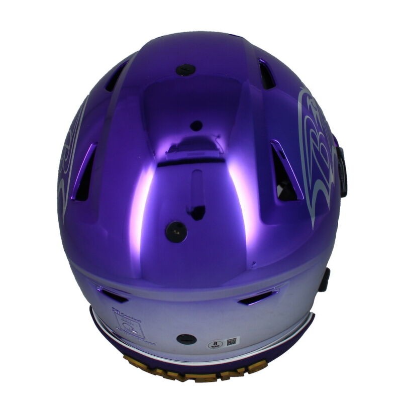 Ray Lewis Autographed Ravens Custom Chrome Authentic SpeedFlex Helmet ...