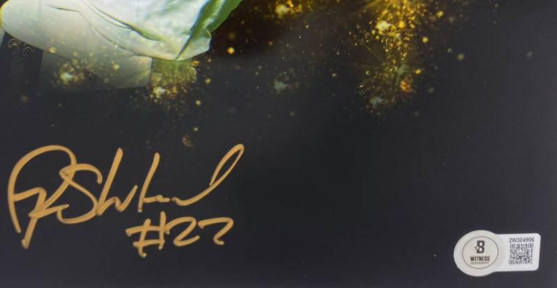 Rashid Shaheed Autographed "Over The Shoulder Catch" 8" x 10" Photo Be ...