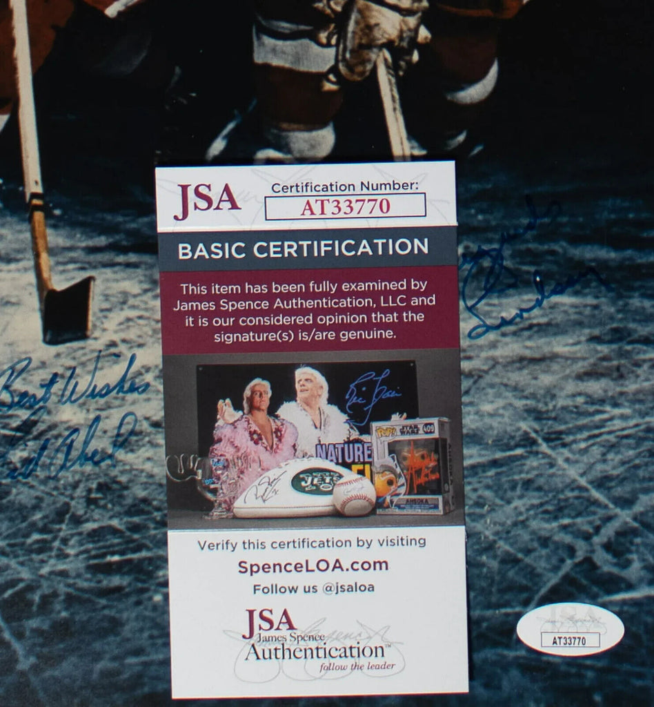 Gordie Howe, Ted Lindsay & Sid Abel Signed Detroit Red Wings 11x14 Pho ...