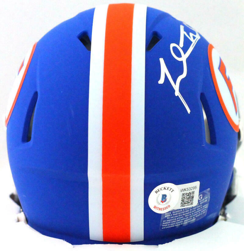 Fred Taylor Autographed Florida Gators Blue Speed Mini Helmet- Beckett ...