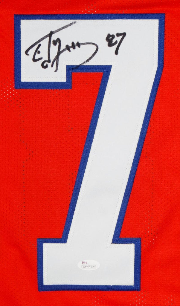 Ed McCaffrey Autographed Orange Pro Style Jersey- JSA Witnessed Authen ...