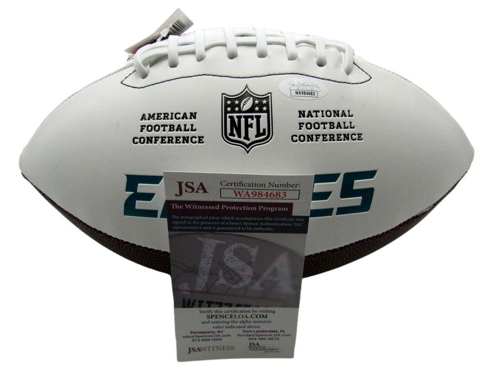 Jordan Mailata Autographed White Philadelphia Eagles Logo Football JSA ...