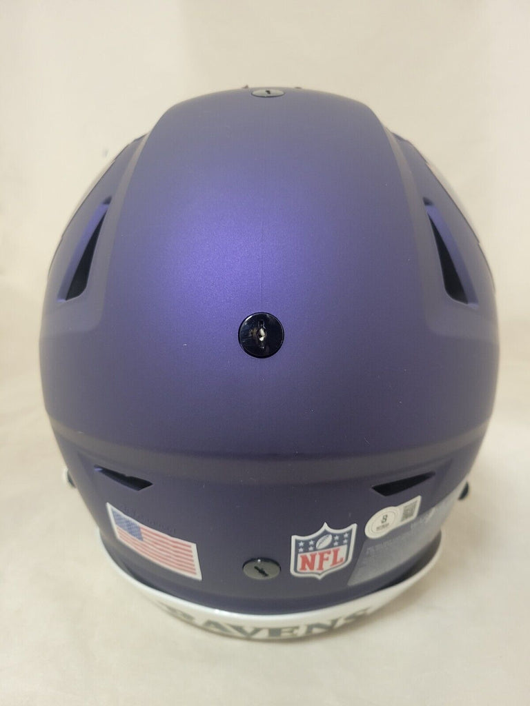 DEION SANDERS SIGNED BALTIMORE RAVENS ALTERNATE SPEEDFLEX HELMET BECKE ...