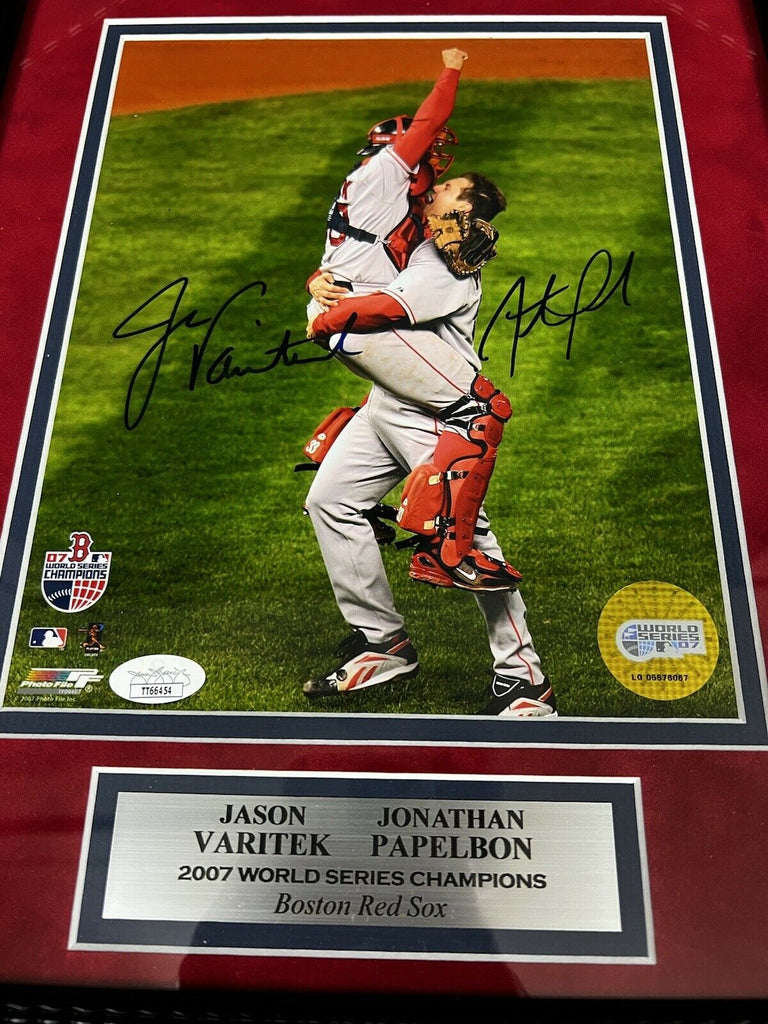 Jason Varitek & Jonathan Papelbon Signed Autographed Photo Framed to 1 ...