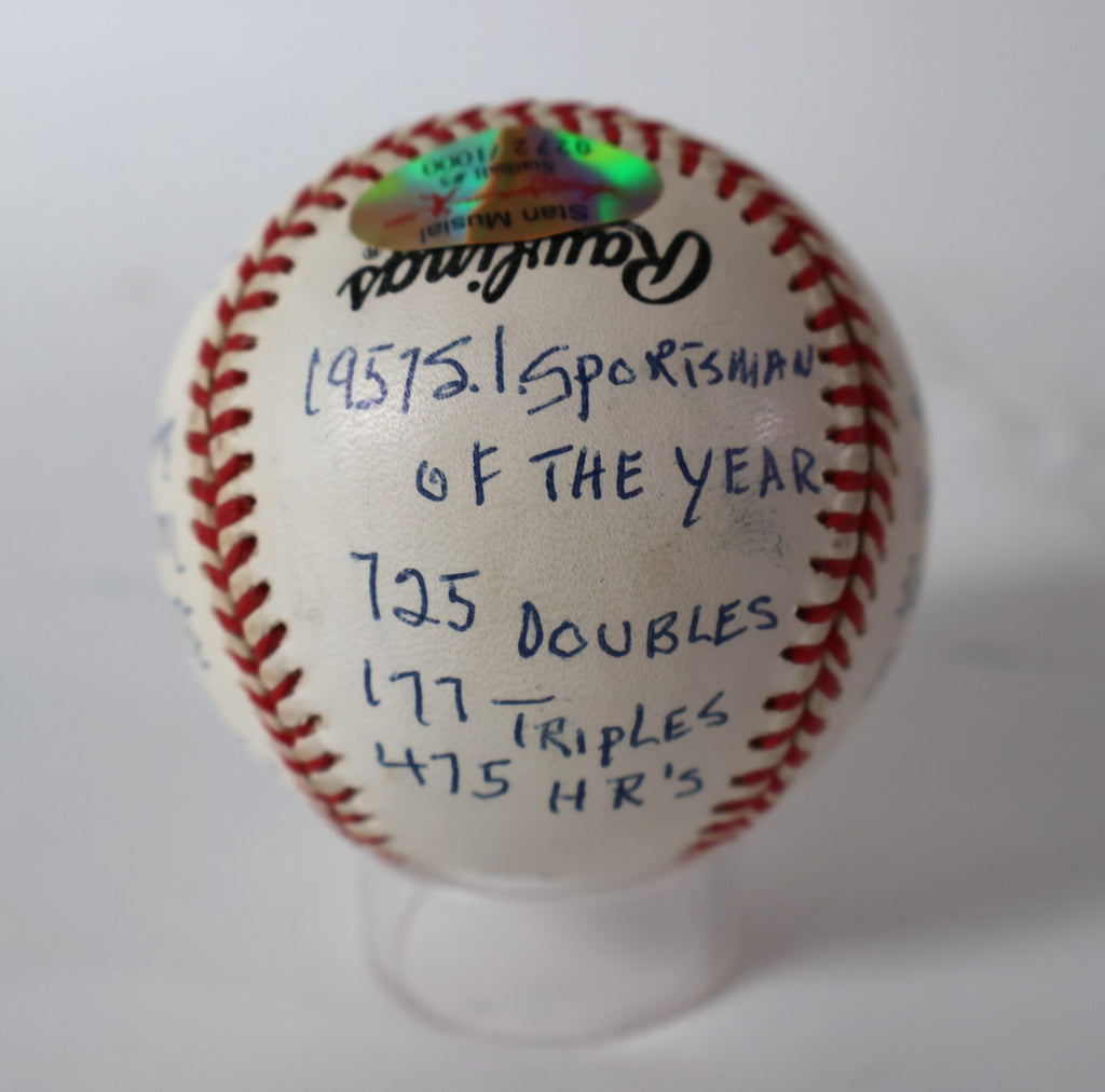Stan Musial Autographed/Inscribed HOF '69 & Lifetime Stats Ball LE #27 ...