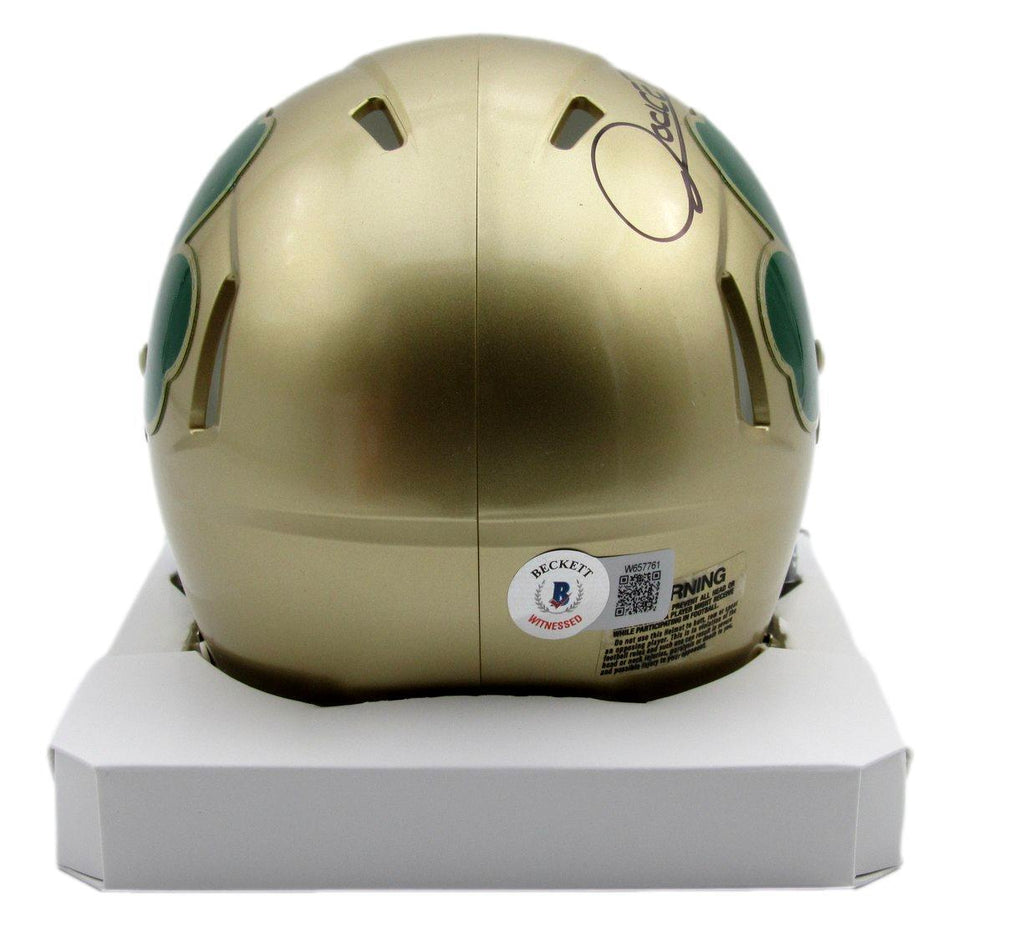 Rocket Ismail Autographed Speed Mini Helmet Notre Dame Clover Beckett ...