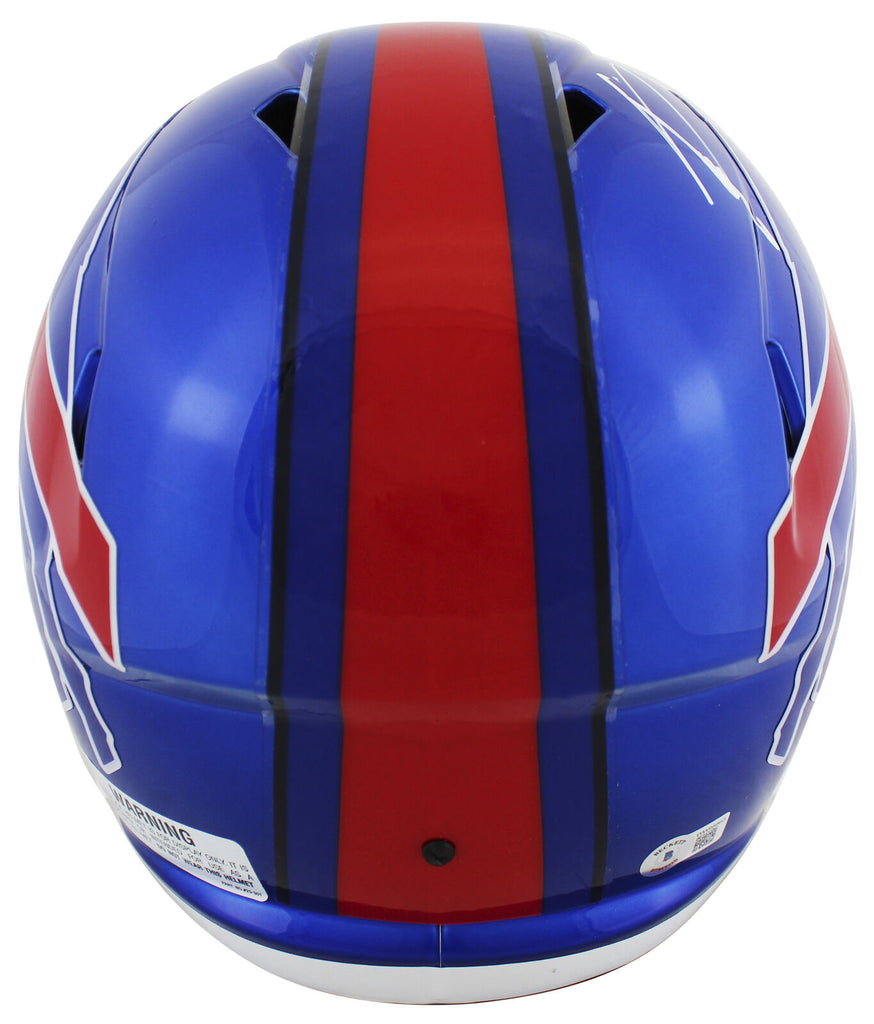 Bills Stefon Diggs Signed Flash Full Size Speed Rep Helmet w/ Case BAS ...