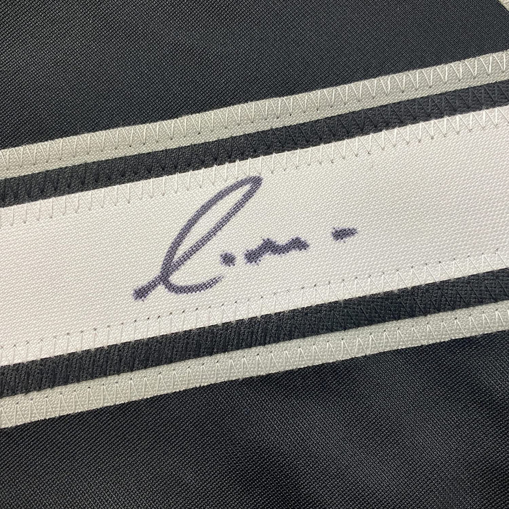 Framed Autographed/Signed Yermin Mercedes 33x42 Chicago Black Jersey B ...