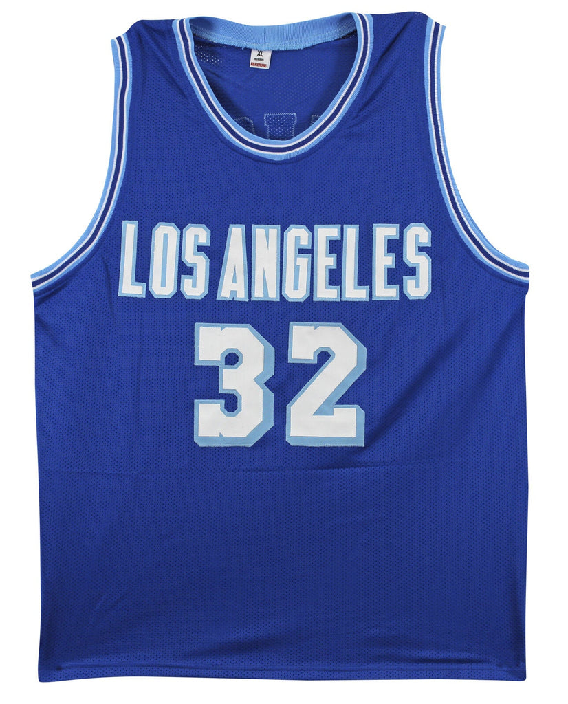 Magic Johnson Authentic Signed Blue Throwback Pro Style Jersey BAS Wit ...