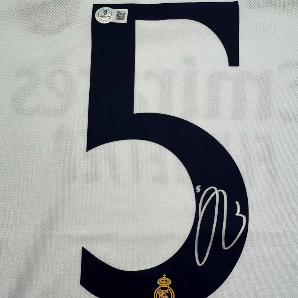 Framed Autographed/Signed Jude Bellingham 35x39 Real Madrid White Jers ...