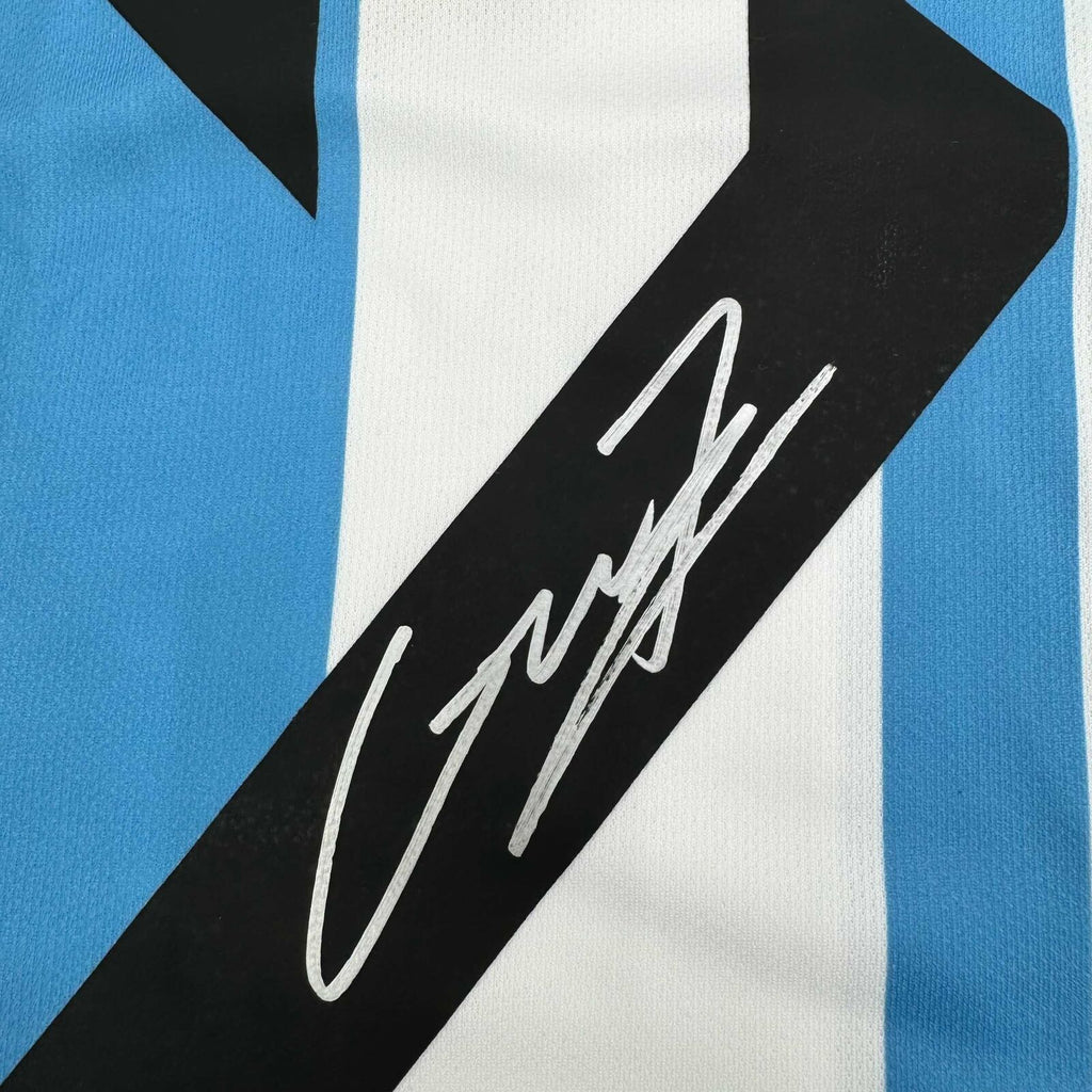 Autographed/Signed Alejandro Garnacho Argentina Blue Soccer Jersey BAS ...
