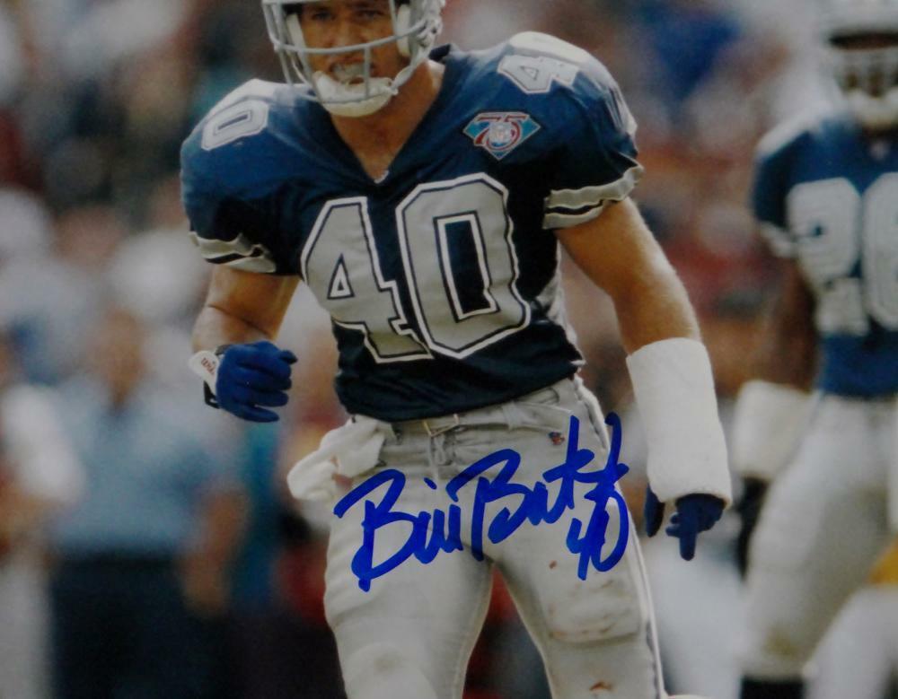 Bill Bates Autographed Dallas Cowboys 8x10 Vertical On Field Photo- JS ...
