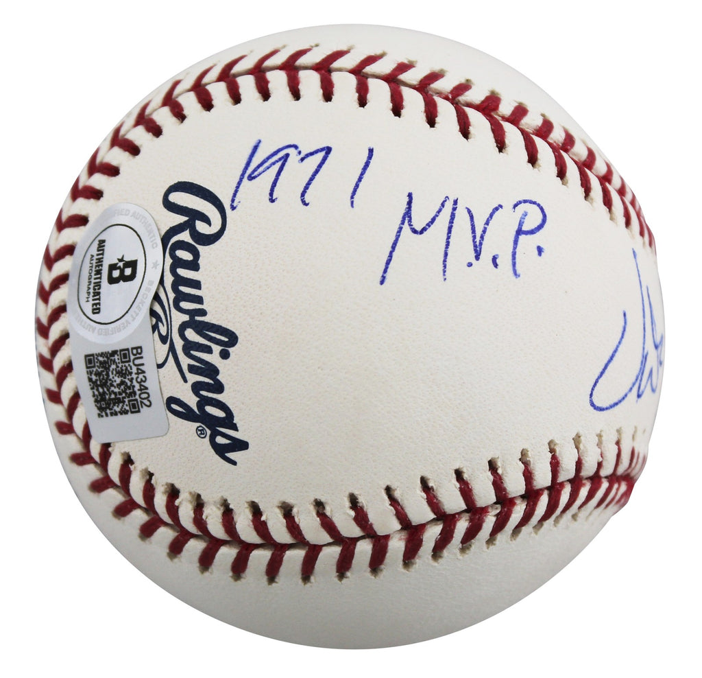 Athletics Vida Blue "71 Cy Young, 71 MVP" Signed OAL Baseball BAS #BU4 ...