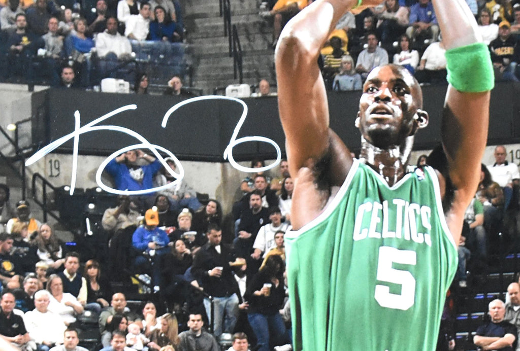 Kevin Garnett Autographed Boston Celtics 16x20 Jump Shot Photo - Becke ...