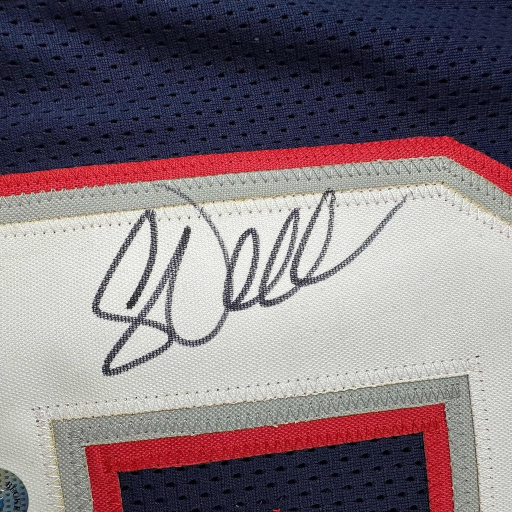Framed Autographed/Signed Corey Dillon 33x42 New England Blue Jersey B ...
