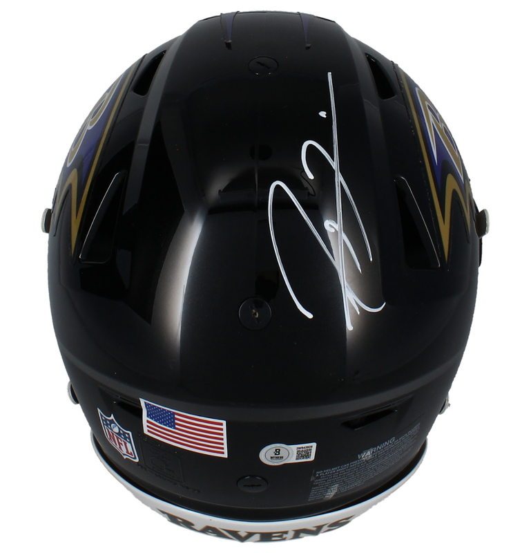 Ray Lewis Autographed Baltimore Ravens Authentic Speedflex Helmet Beck ...