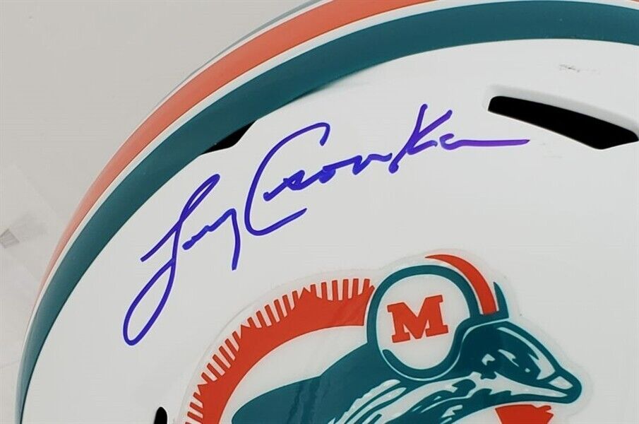 Larry Csonka Signed Full Size Miami Dolphin Helmet (JSA COA) 1972 Unde ...