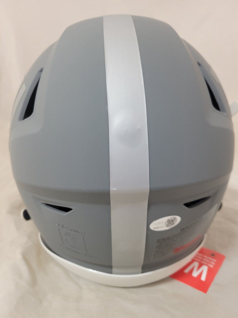 LAWRENCE TAYLOR SIGNED NEW YORK GIANTS SLATE SPEEDFLEX HELMET JSA QR ...