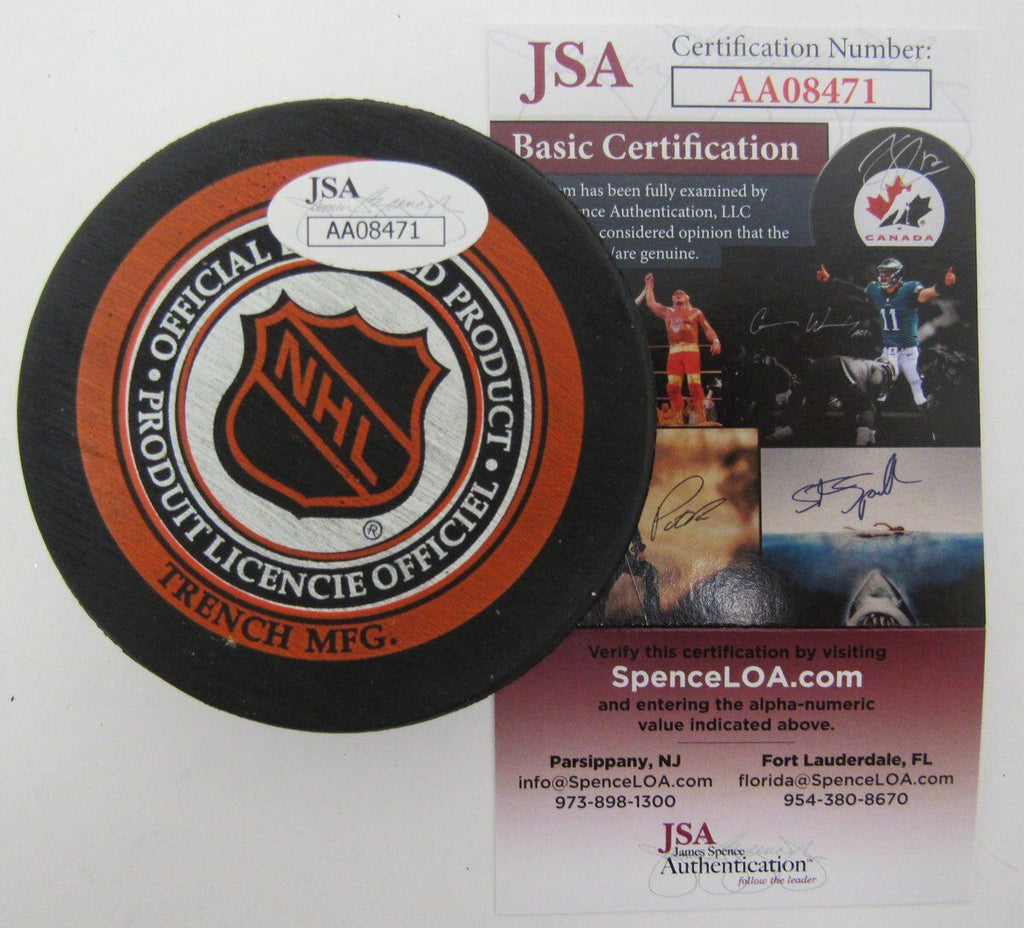 Chris Therien Philadelphia Flyers Autographed/Signed Flyers Logo Puck ...