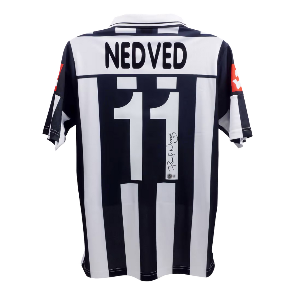 Pavel Nedved Signed Juventus FC Soccer Jersey #11 with Beckett Witness ...