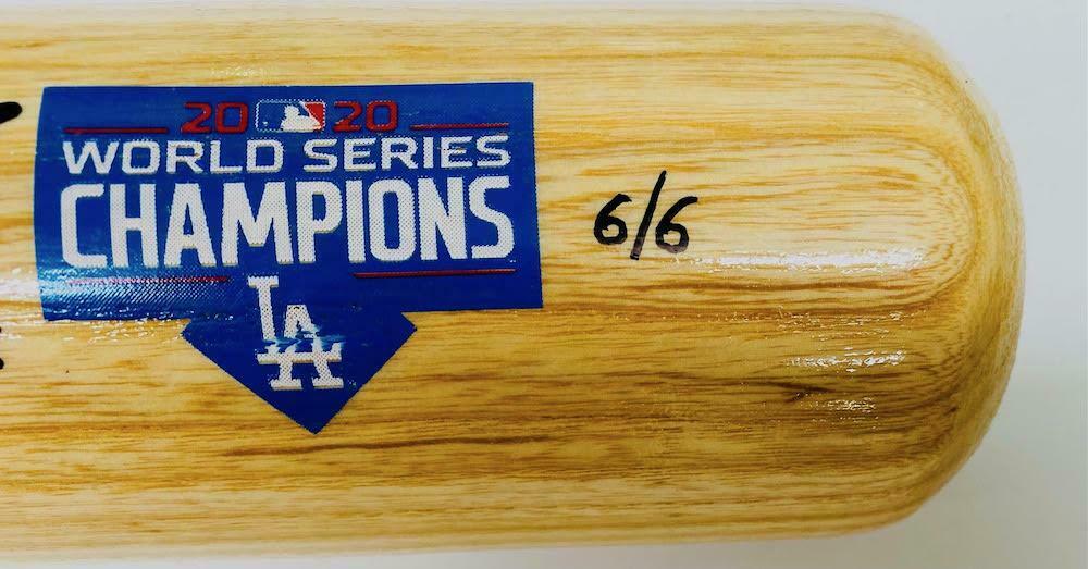COREY SEAGER Autographed WS Statistic 2020 World Series Bat FANATICS L ...