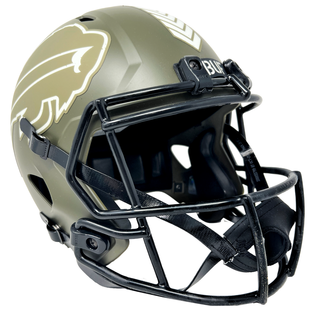 Josh Allen Buffalo Bills Signed Riddell Salute to Service Replica Helm ...