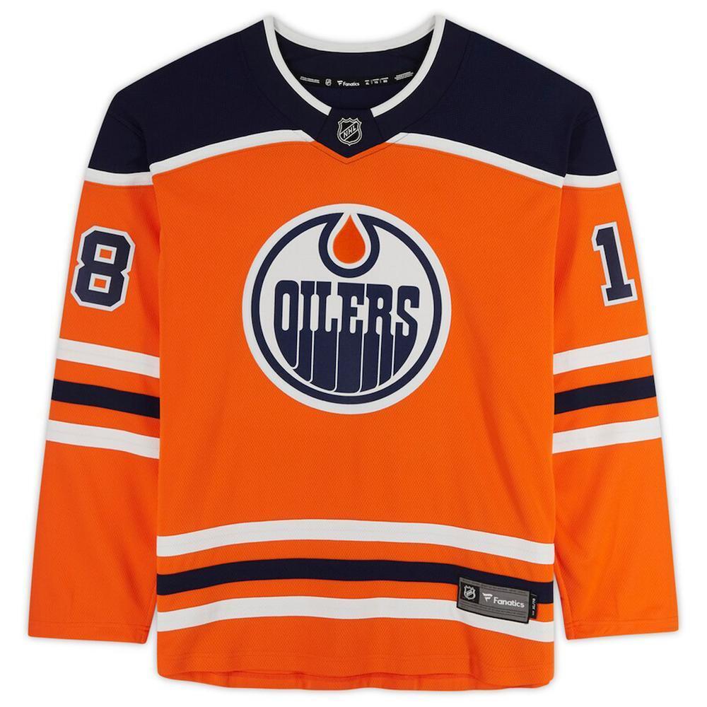 ZACH HYMAN Autographed Edmonton Oilers Breakaway Orange Jersey FANATIC ...