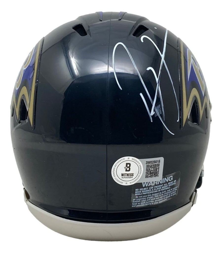 Ray Lewis Signed Baltimore Ravens Mini Speed Helmet BAS – Super Sports ...