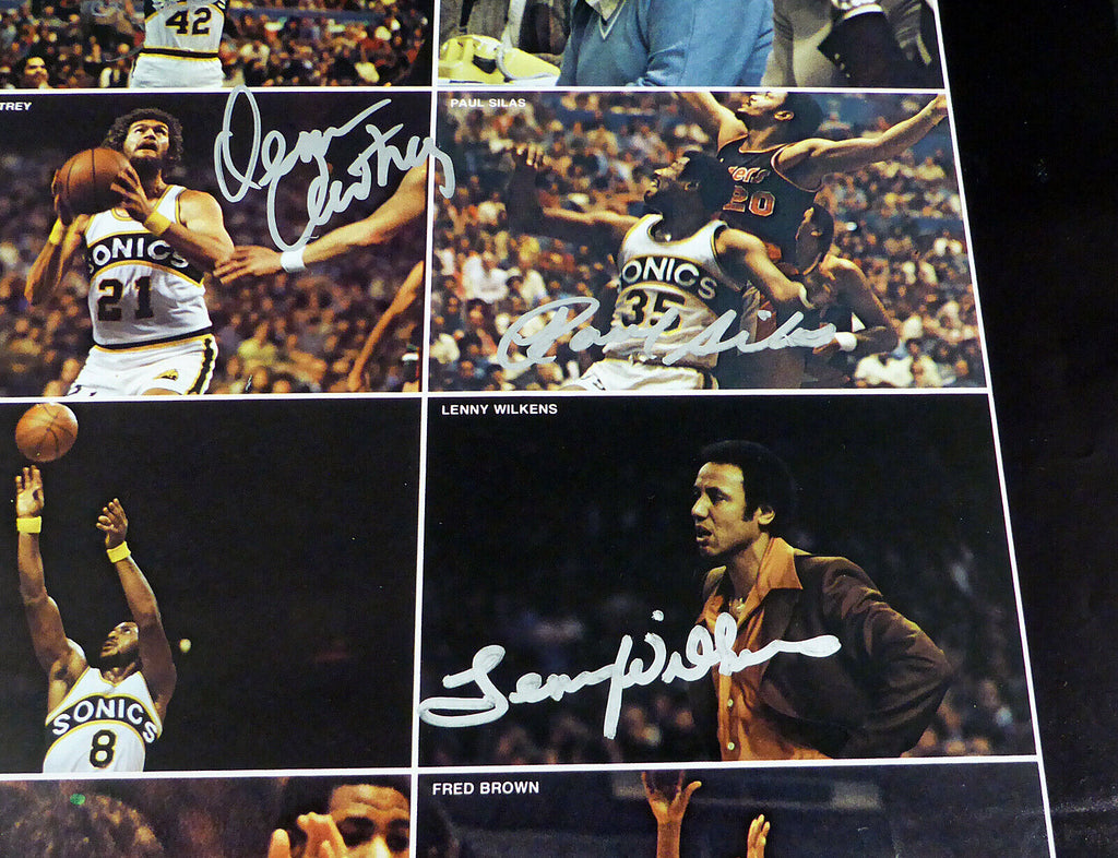 1978-79 NBA Champions Supersonics Auto Poster Photo 9 Sigs Fred Brown ...